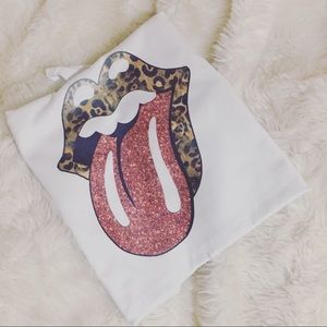 Tops | Leopard Lips For Tongue Tshirt Various Sizes | Poshmark
